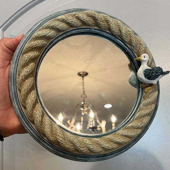 Accents | Nautical Rope And Seagull Round Mirror Super Cute | Poshmark
